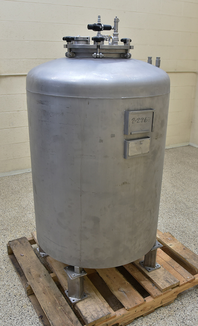 52 gallon steam-jackted pressure TANK, food grade, stainless steel ...