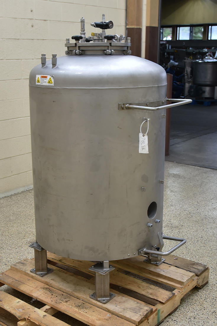 52 gallon steam-jackted pressure TANK, food grade, stainless steel ...