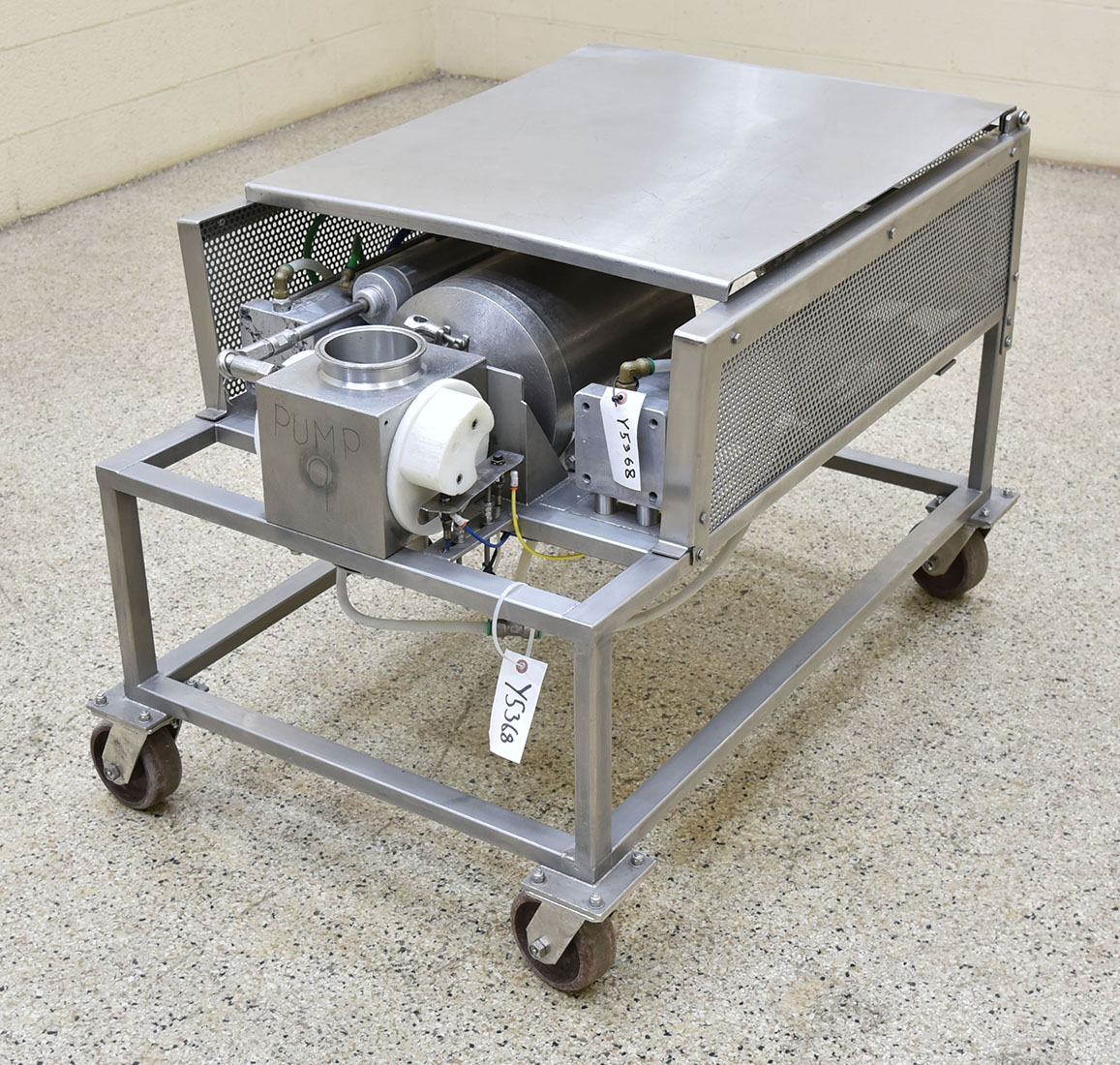 Food TRANSFER PUMP, sanitary, stainless steel, pneumatic piston, Alard ...