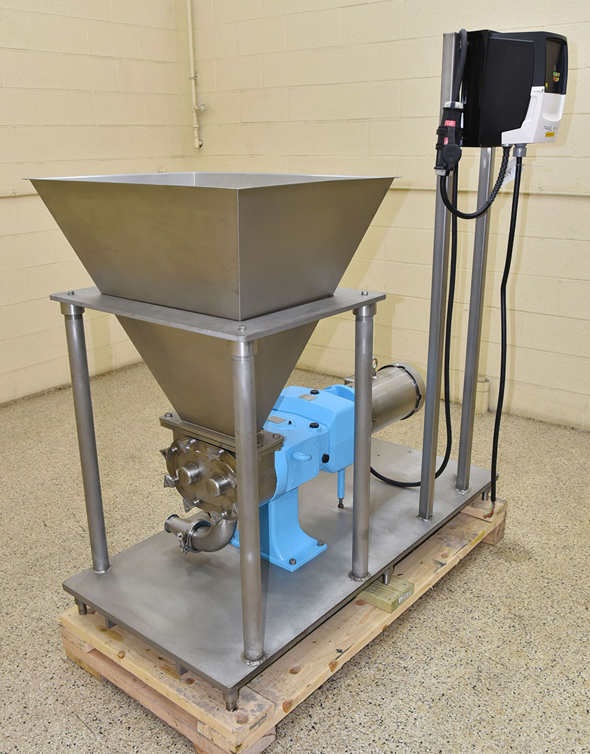 HOPPER FED LOBE PUMP, dairy sanitary, with varispeed drive, Alard item ...