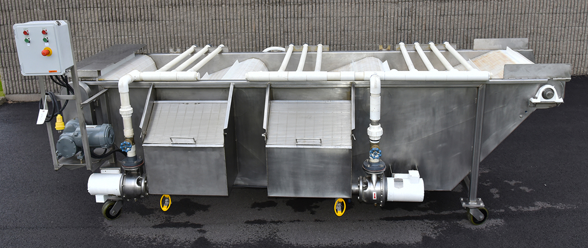 3-stage LEAFY GREENS and sinking vegetable and fruit WASHER, fresh-cut ...